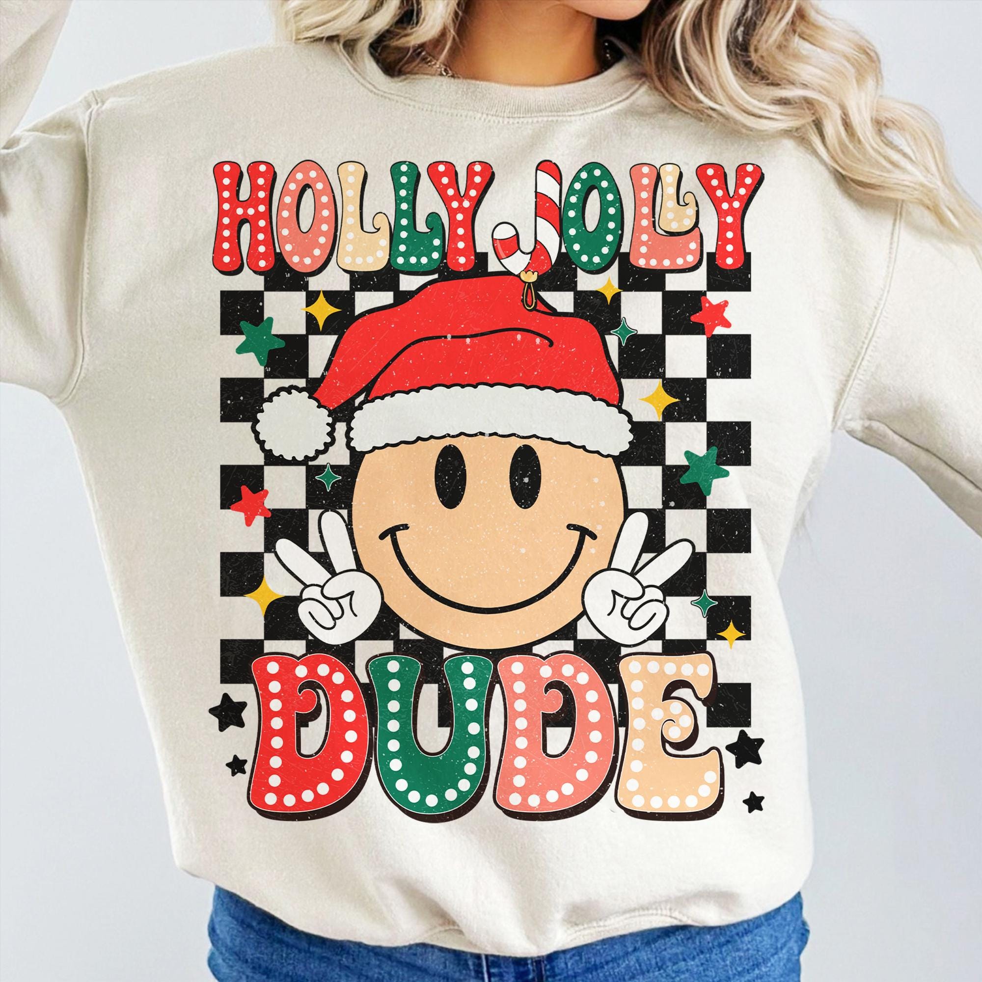 Holly Jolly Dude Kids Smiley PNG, Boys Christmas Png, Merry Christmas ...