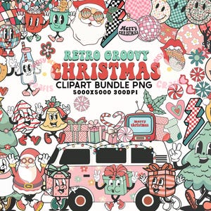 Mega Clipart Bundle, Retro Christmas Clipart, Valentine Clipart, Clip ...