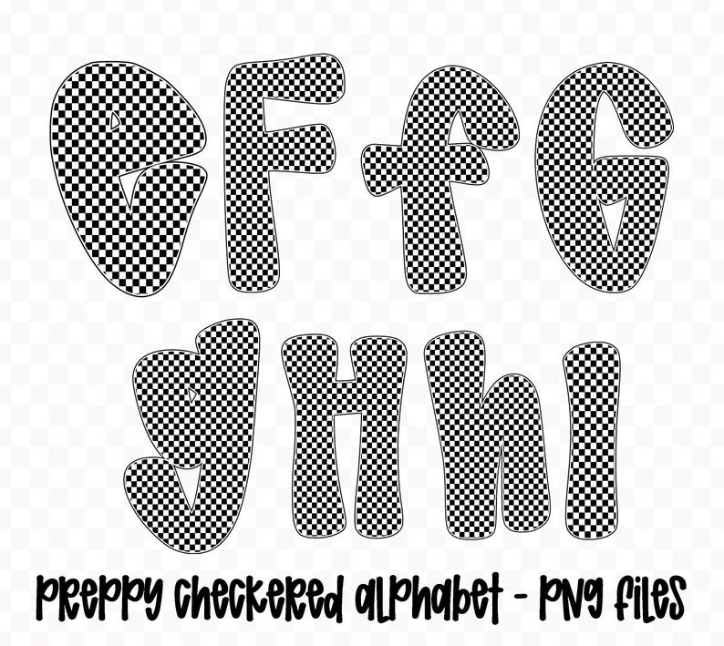 Preppy Checkered Alphabet Png, Checkered Star Png, Sport Letter Png ...