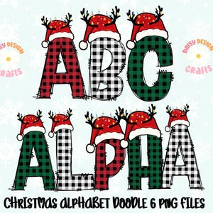 Christmas Plaid Alphabet PNG, Buffalo Plaid Letters (digital Download ...