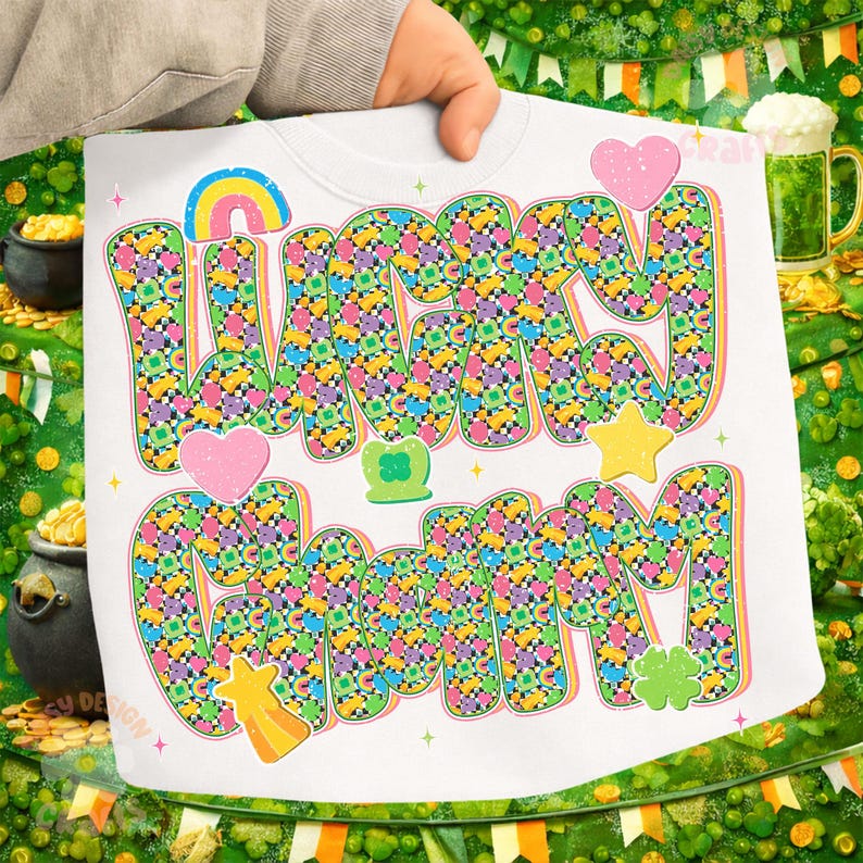 Preppy St Patrick’s Day Design PNG, Cute Kids Irish Graphic, Colorful ...