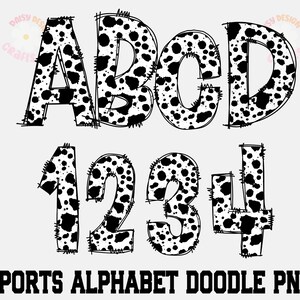 Spirit Team Alphabet Png, , Sports Alphabet Png Bundle, Doodle Letter ...