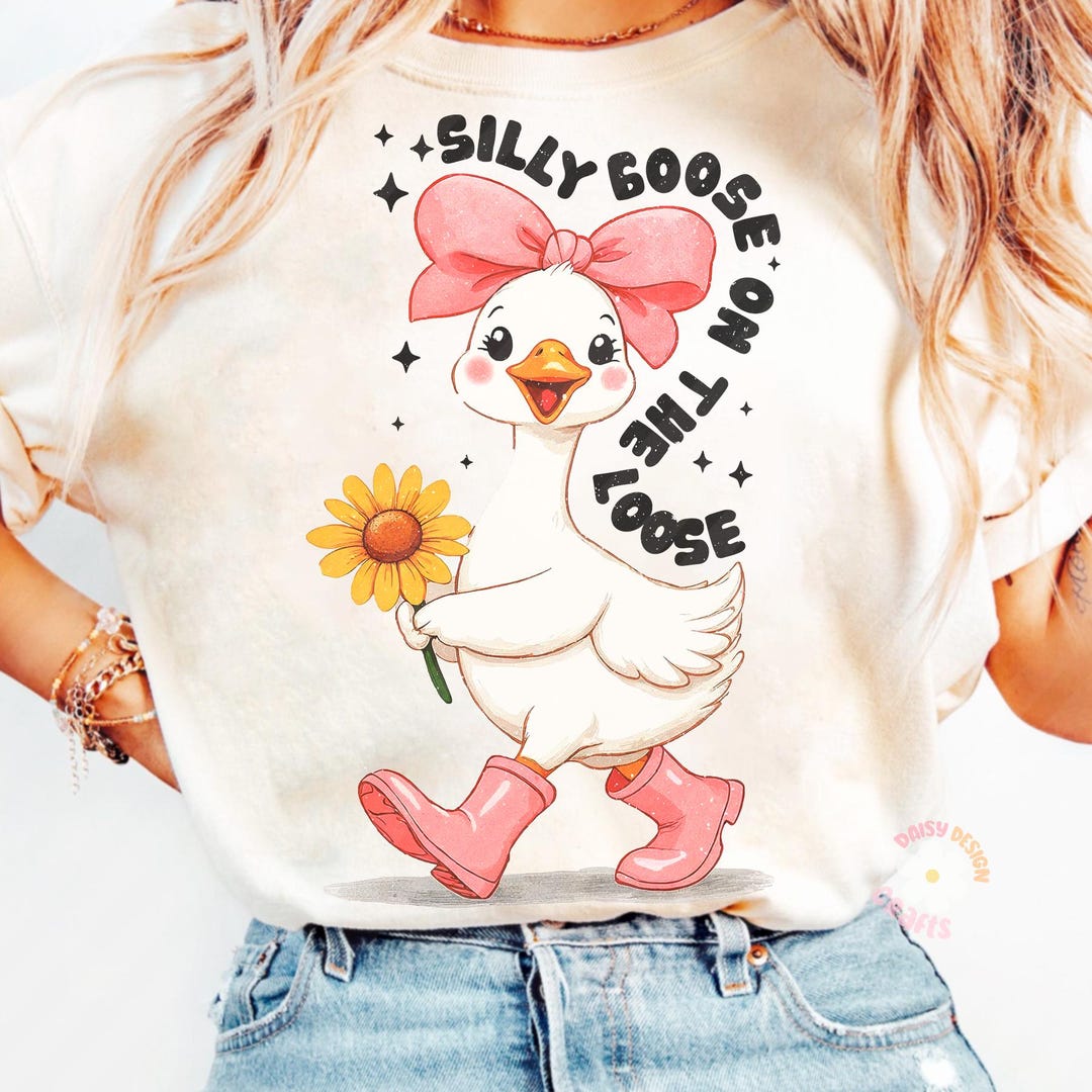Retro Silly Goose on the Loose PNG, Groovy Goose Clipart Sublimation ...