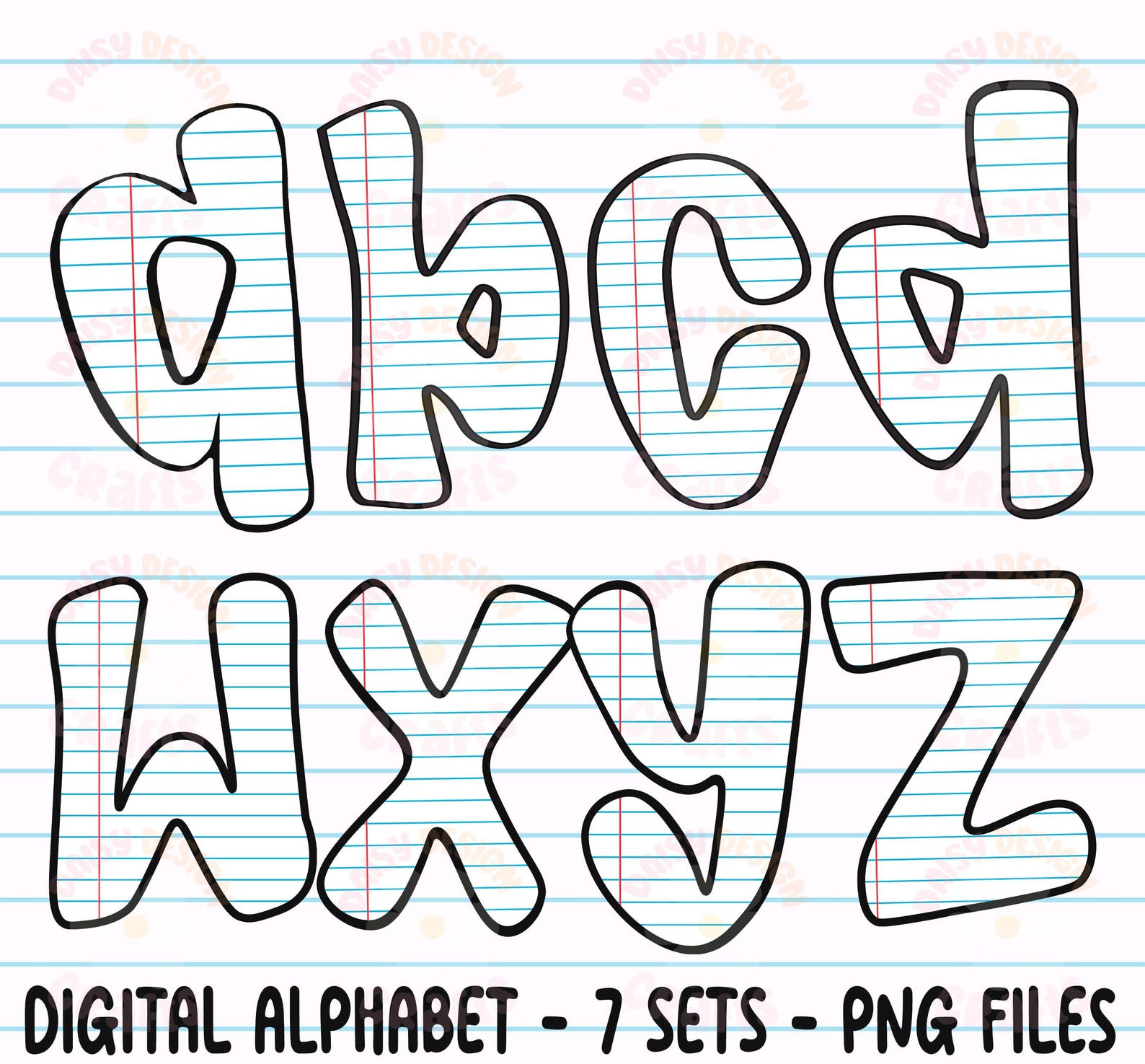 Preppy School Doodle Png Bundle, School Letters Png, Teacher Alphabet ...