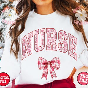 Pink Floral Nurse Png, Nurse Shirt Design, Retro Nurse Png, Nurse ...