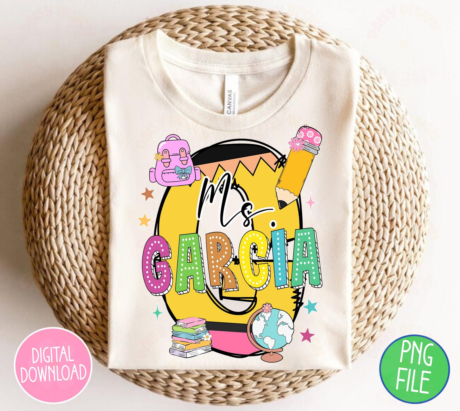 Custom Teacher Name Png, Personalized Teacher Design Png, Retro Teacher ...