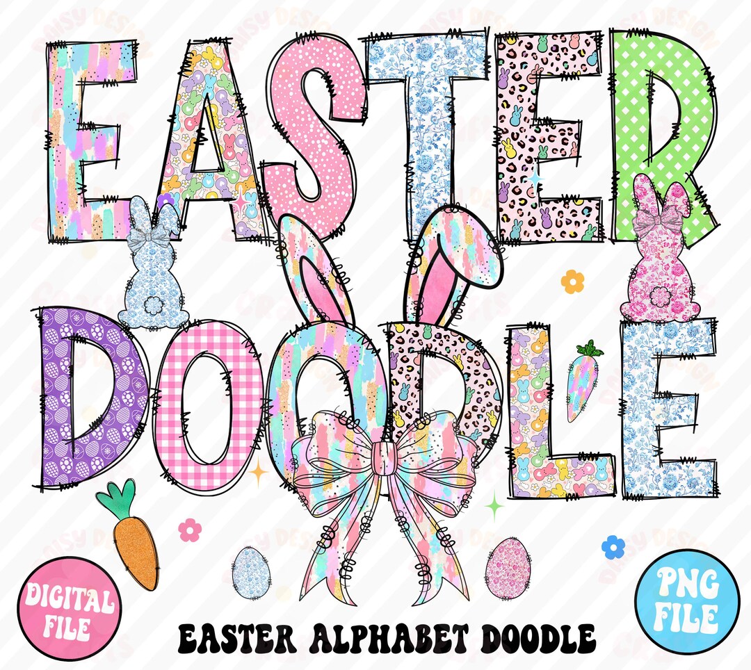 Easter Alphabet Png Bundle, Easter Alphabet Letters PNG, Easter Clipart ...