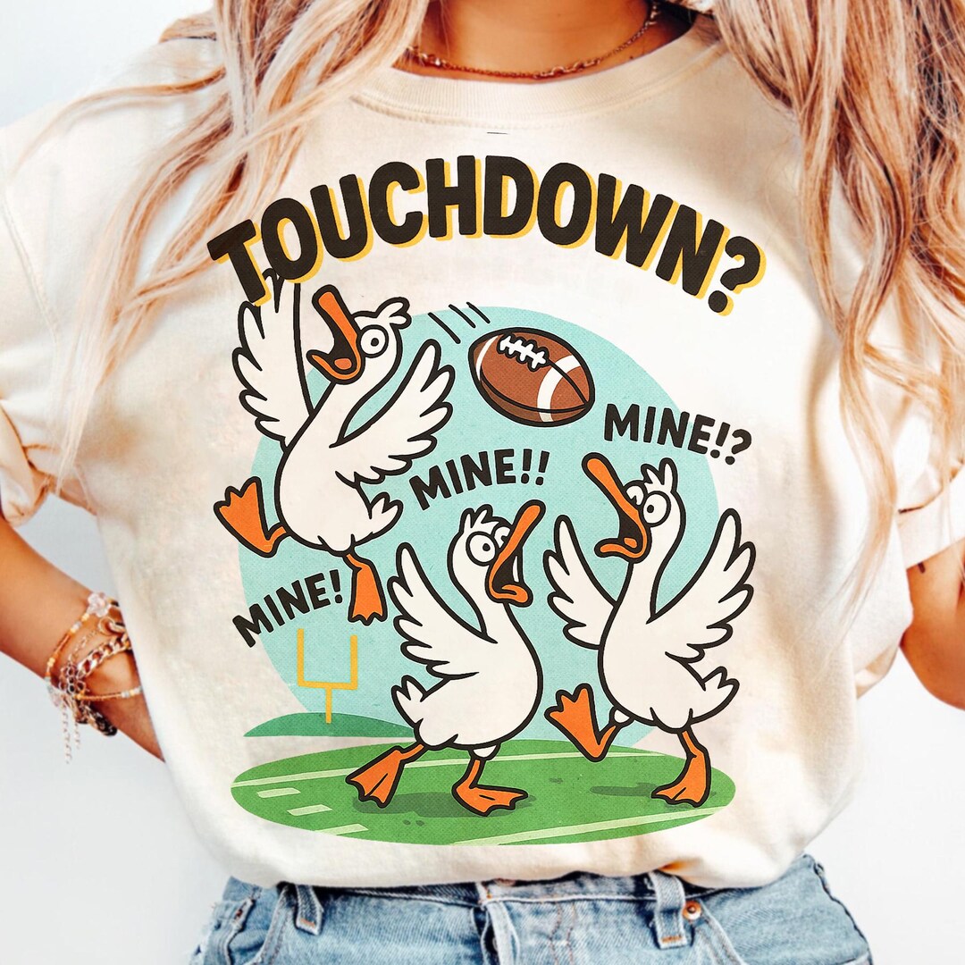 Funny Goose Football PNG, Touchdown Goose Clipart, Mine Honk Football ...