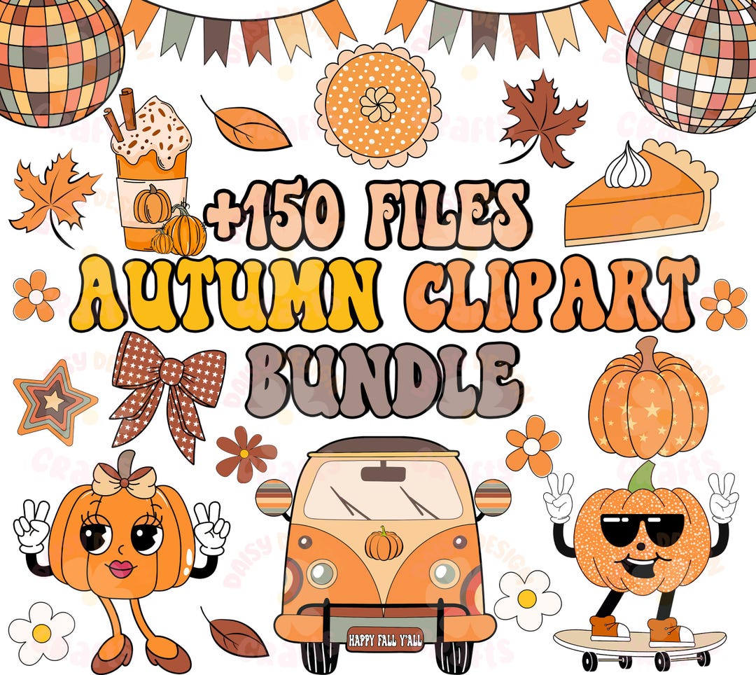 Autumn Clipart Bundle, Autumn Clipart, Fall Clip Art, Pumpkin Clipart ...