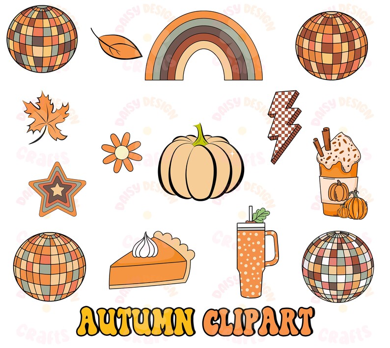 Autumn Clipart Bundle, Autumn Clipart, Fall Clip Art, Pumpkin Clipart ...