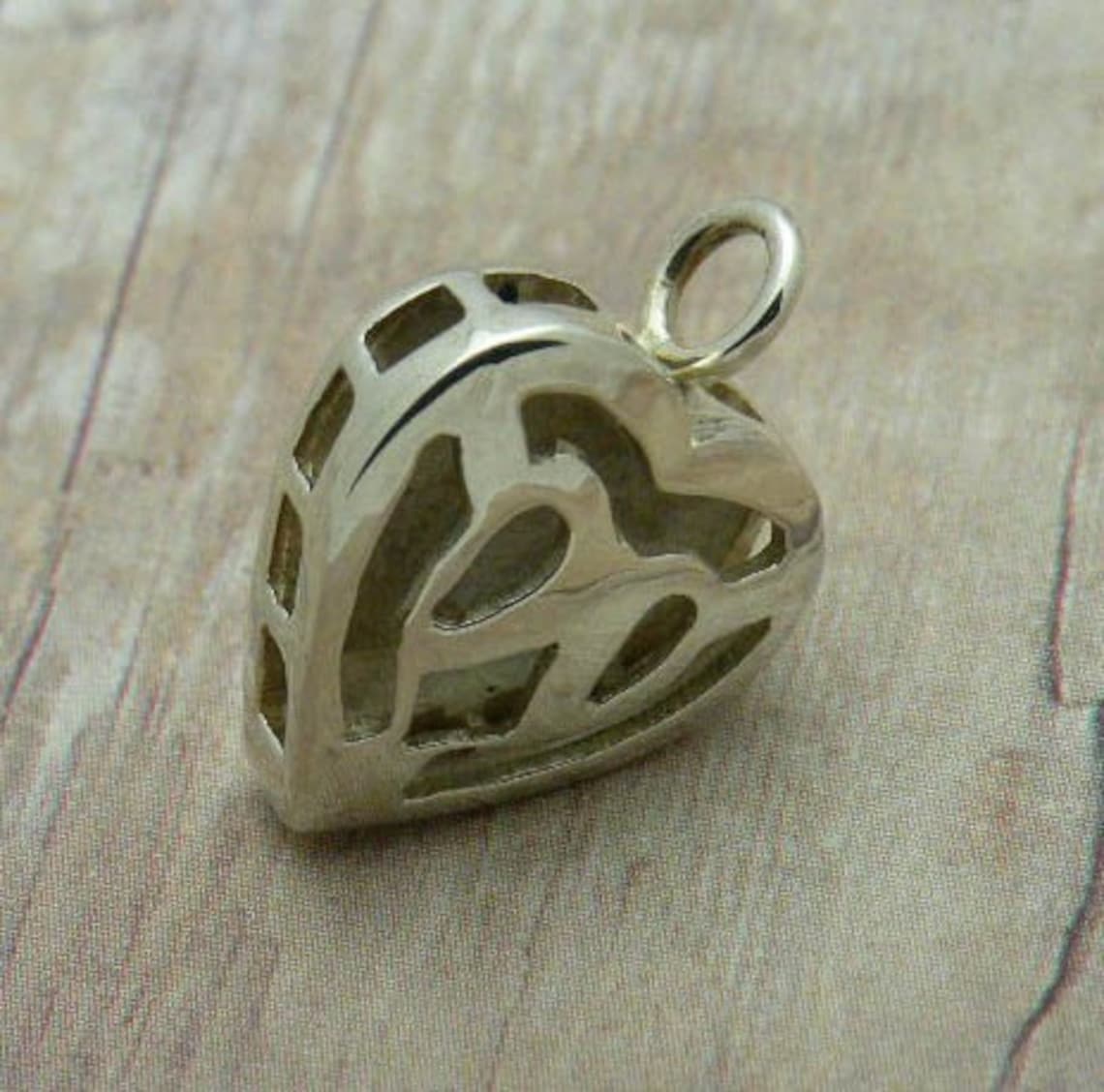 Reversible Heart Pendant in Sterling Silver - Etsy