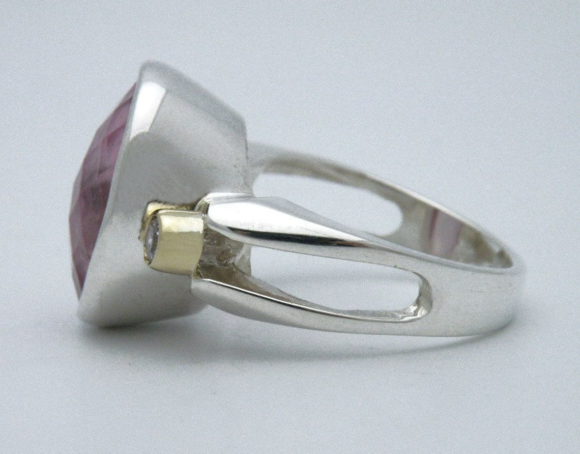 Ring for Royalty in Sterling Silver With 14K Yellow Gold Details - Etsy