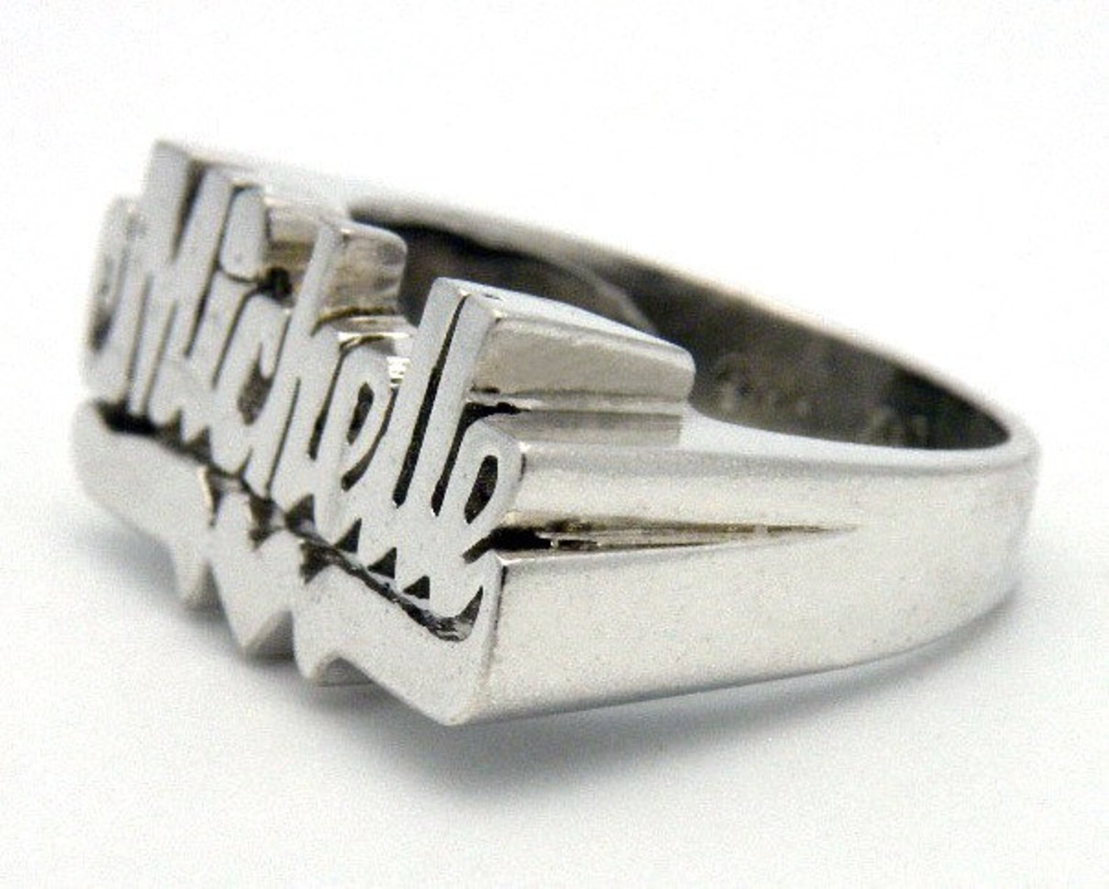 Michelle Name Ring in Sterling Silver - Etsy
