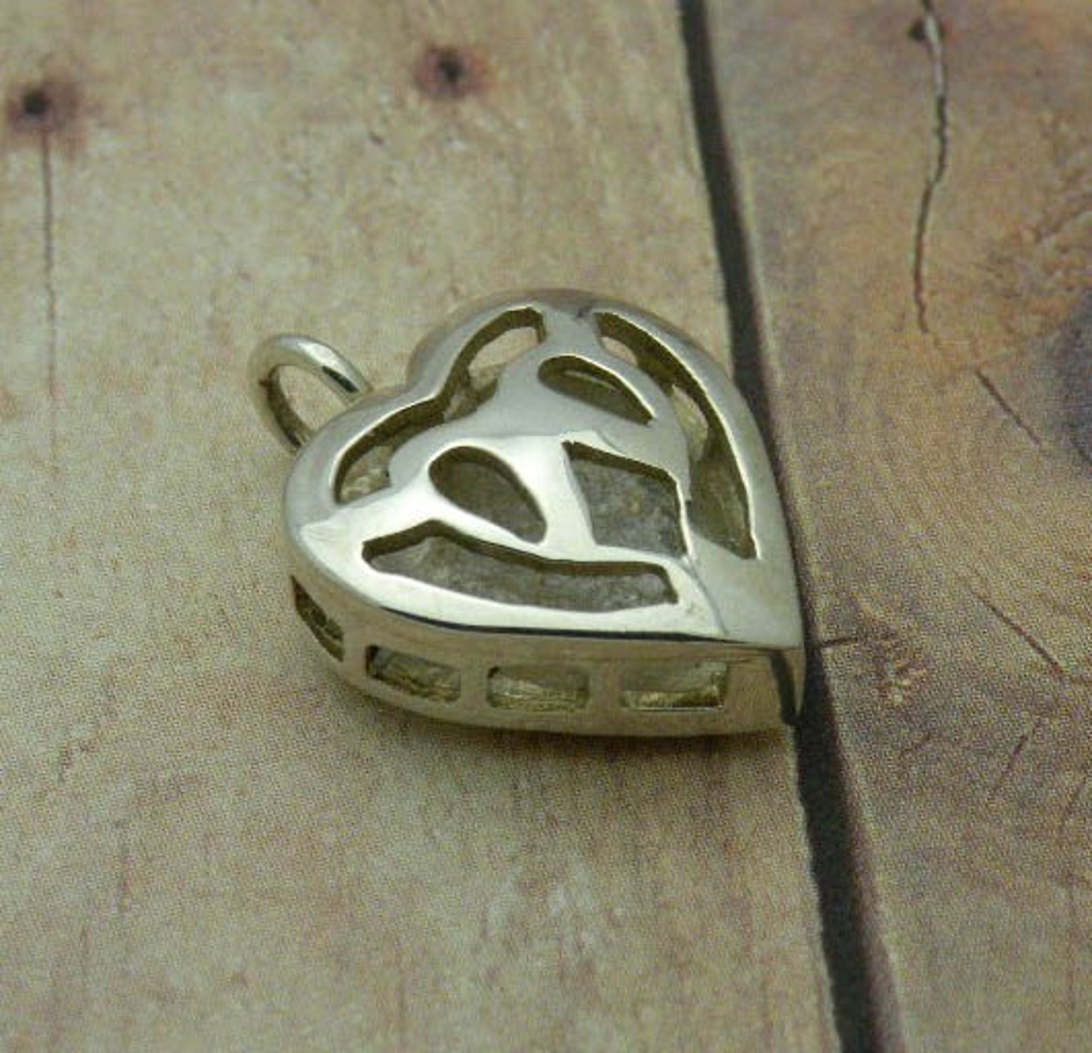 Reversible Heart Pendant in Sterling Silver - Etsy