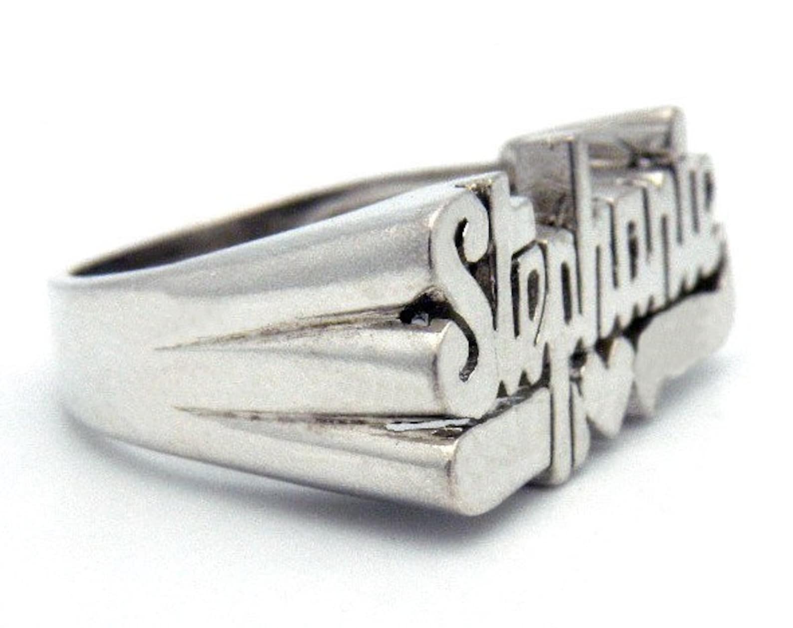 Stephanie Name Ring in Sterling Silver - Etsy