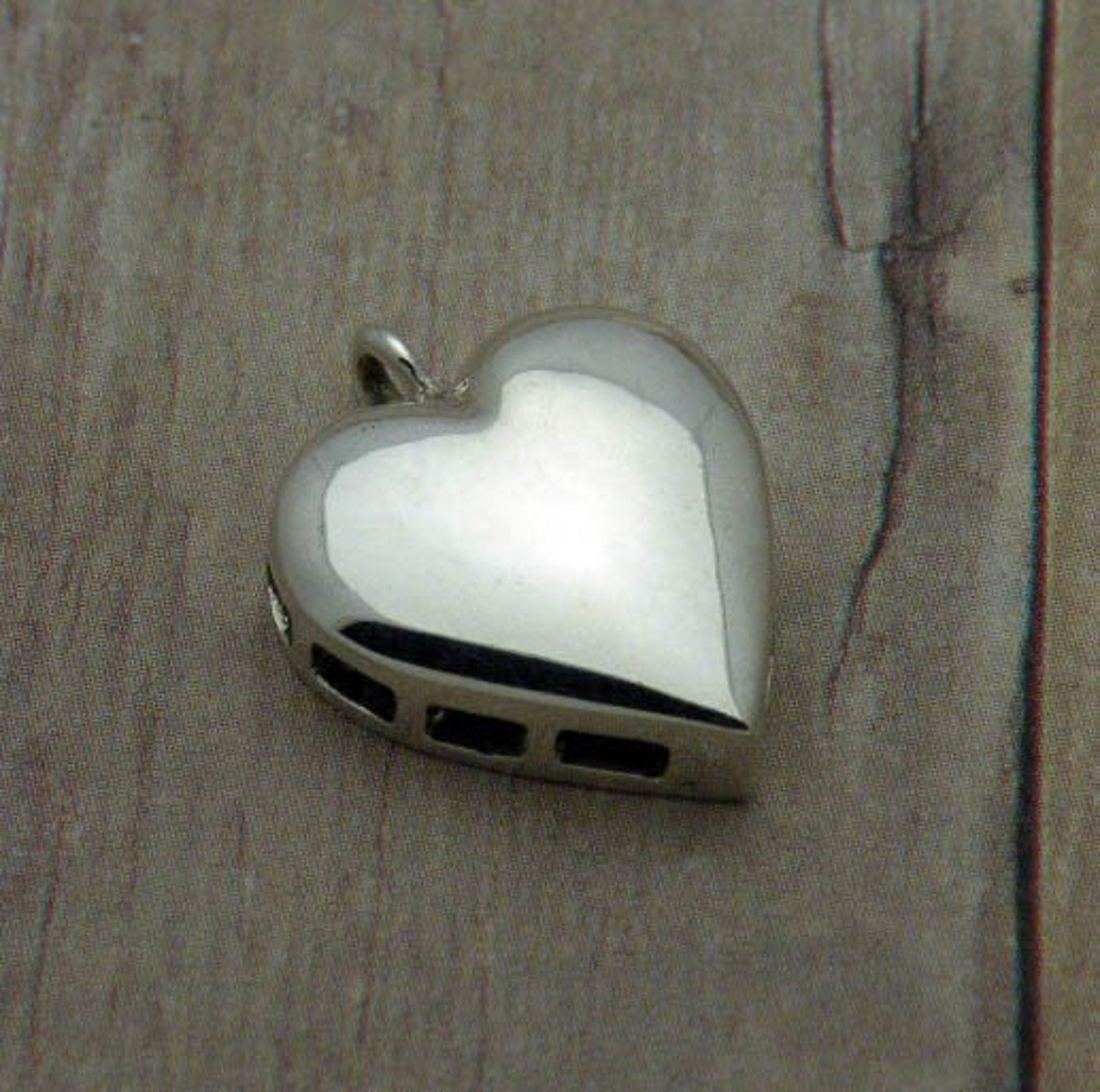 Reversible Heart Pendant in Sterling Silver - Etsy