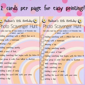 Groovy Theme Photo Scavenger Hunt Birthday Party Activity Tweens or ...