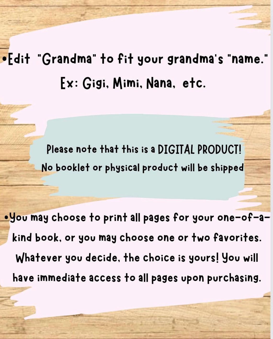 A Book About My Grandma Fill in the Blank. Grandmother DIY Gift. All ...