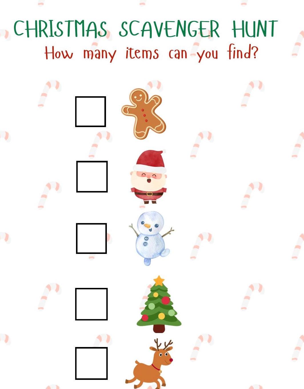 Printable Christmas Scavenger Hunt Letters to Santa Activity Bundle for ...