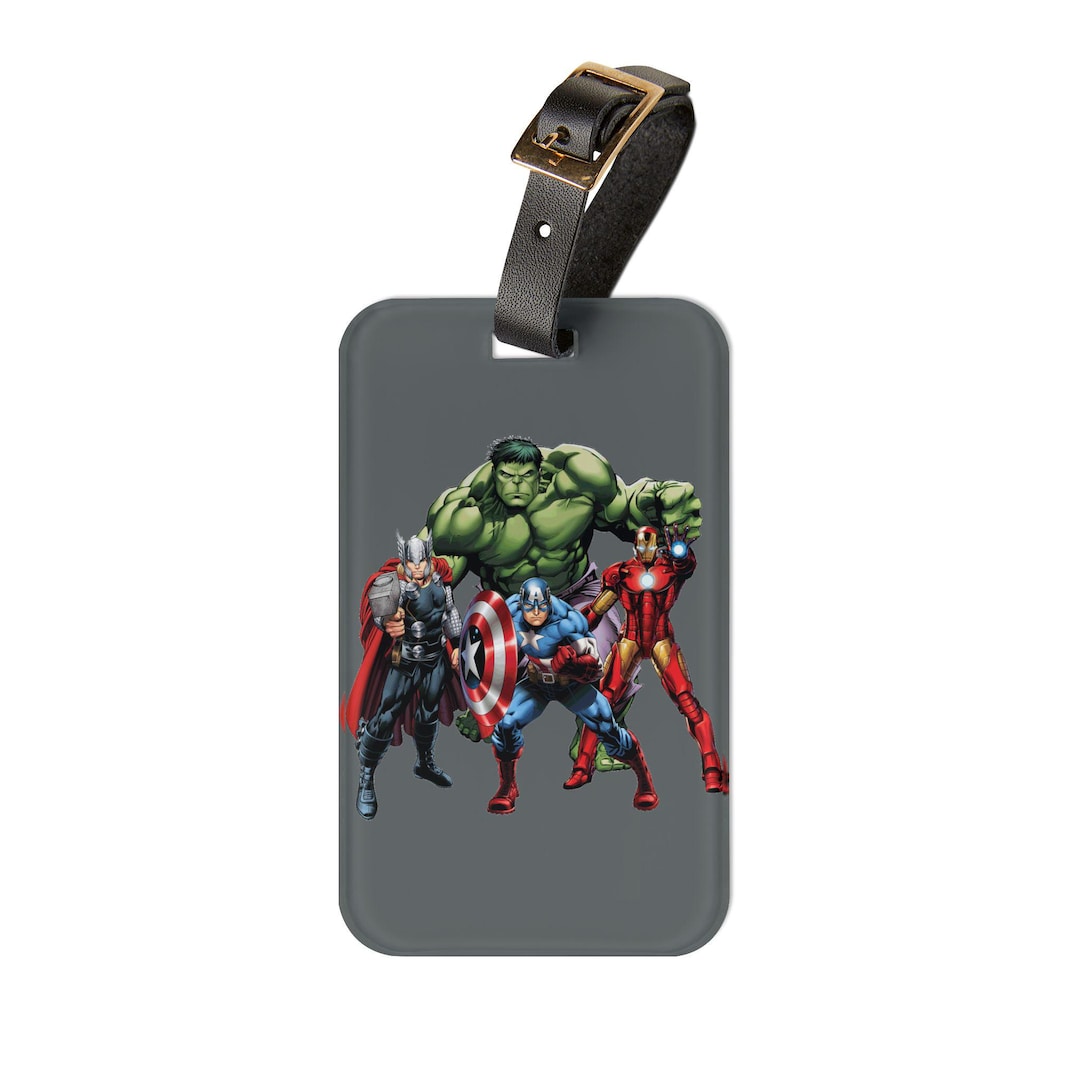 Superhero Luggage Tag, Travel ID Holder, Marvel Inspired Gift, Vacation ...