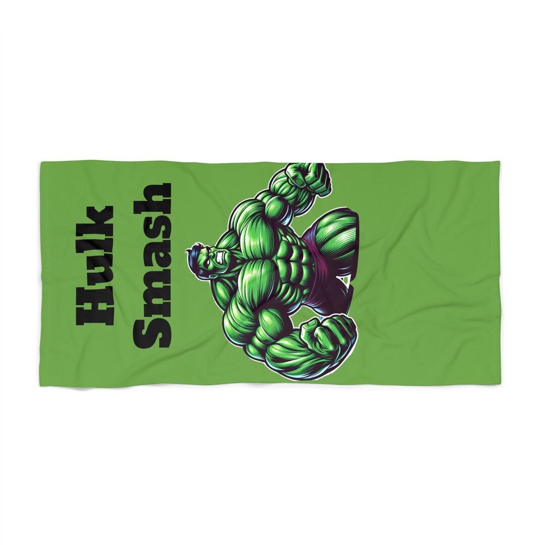 Hulk Smash Beach Towel - Vibrant Fun for Summer, Pool Parties, Gift for ...