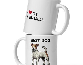 Jack Russell Terrier Black Silhouette Mug - Etsy