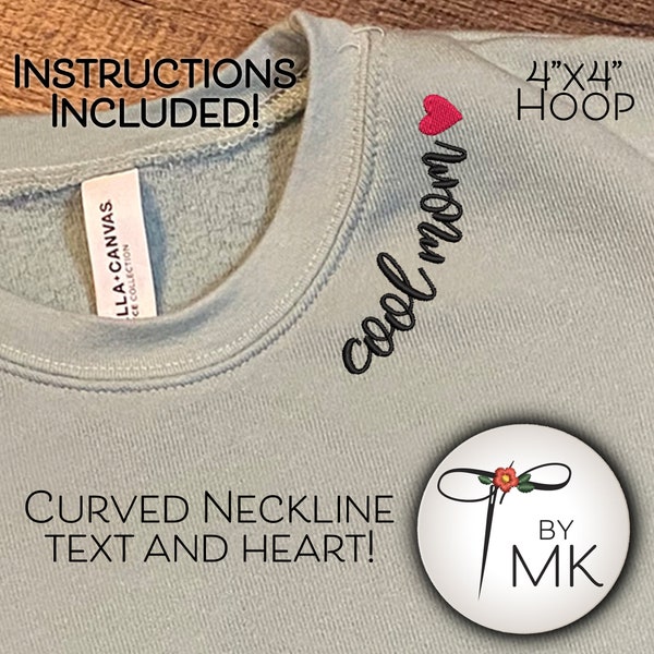 Mama Curved Neckline Embroidery Font - Etsy