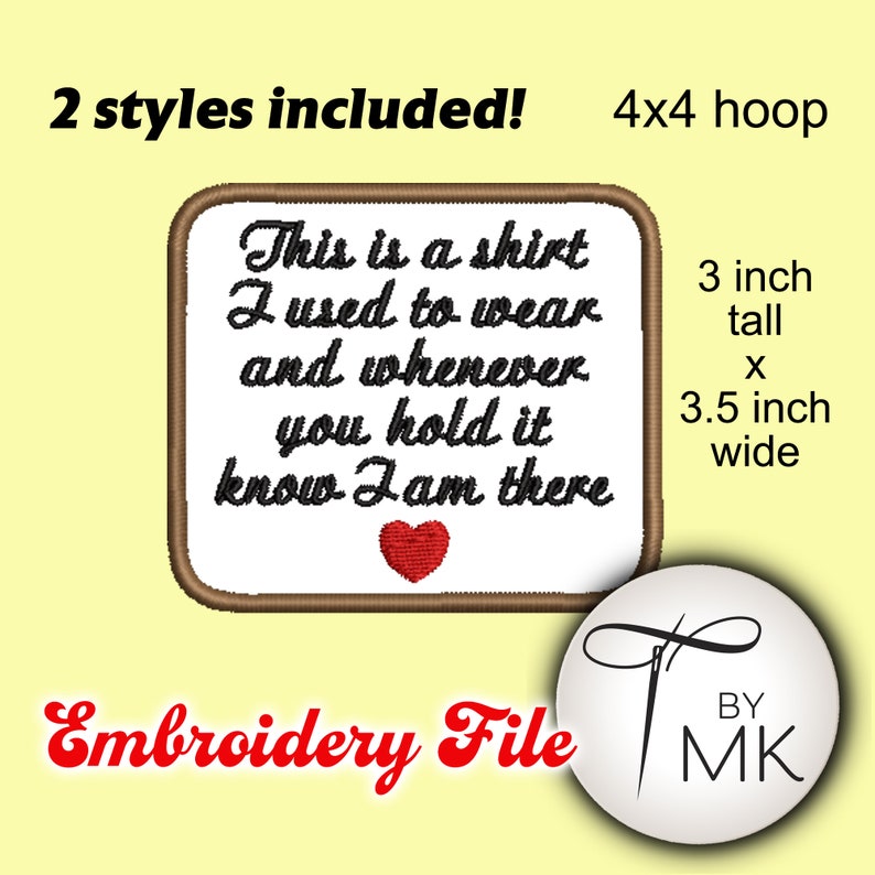 Embroidery Pattern - Memory Patch - No Name - Etsy