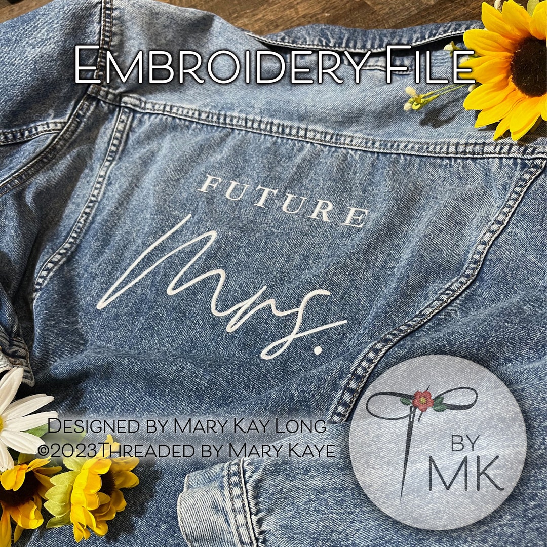 Embroidery Pattern - Future Mrs. - Jacket Back Size - Etsy