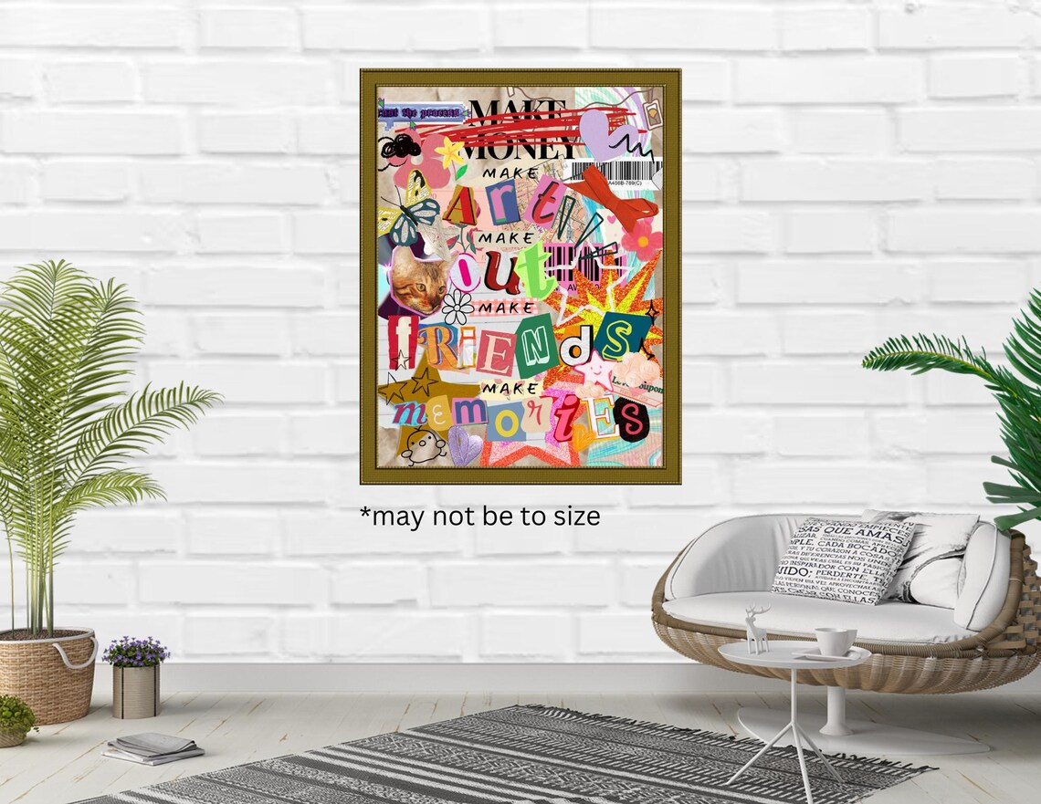 Motto Poster (kid Core, Maximalist, Sparkly, Colorful, Bedroom Decor ...
