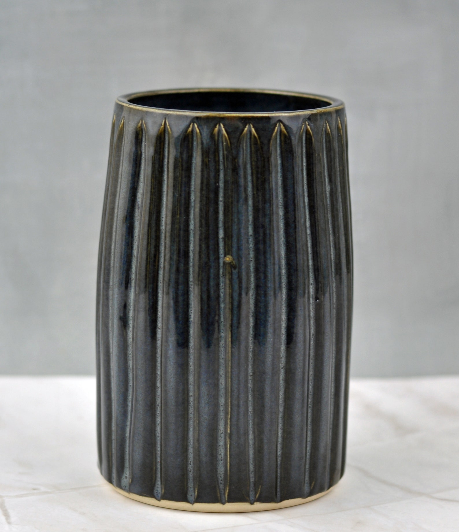 Fluted Vase - Etsy