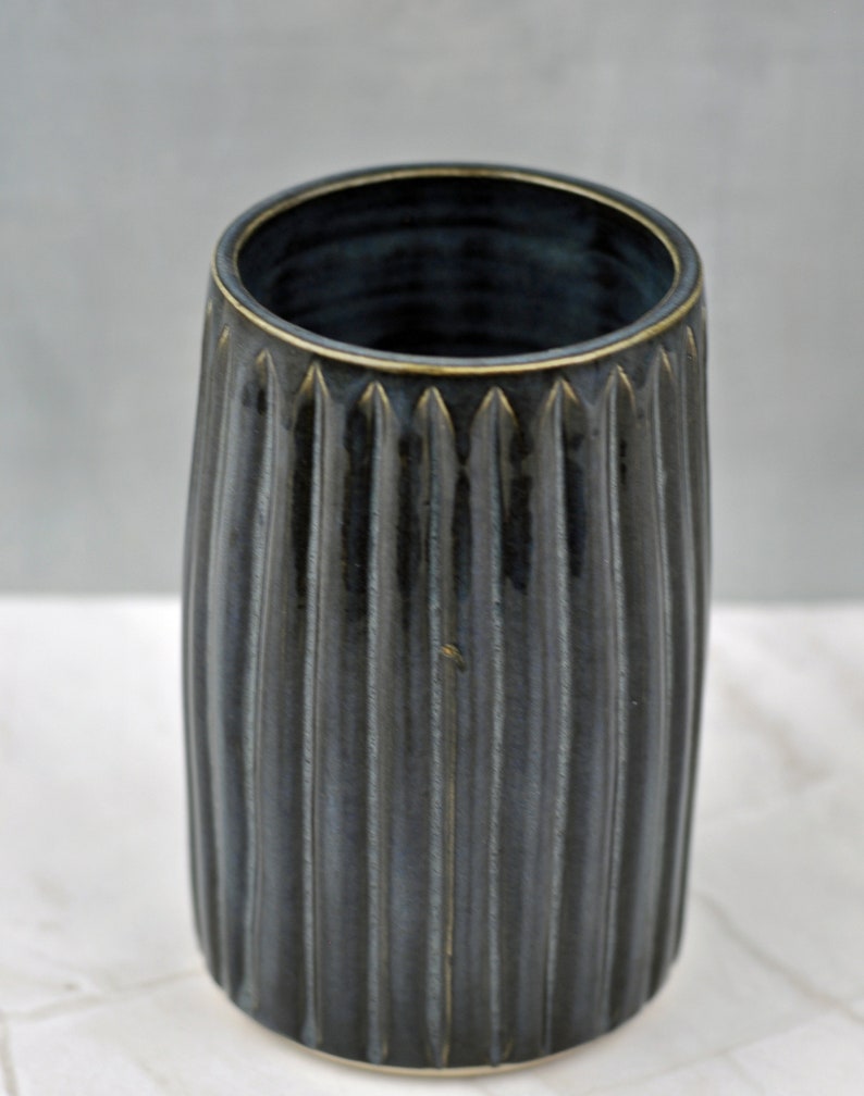 Fluted Vase - Etsy