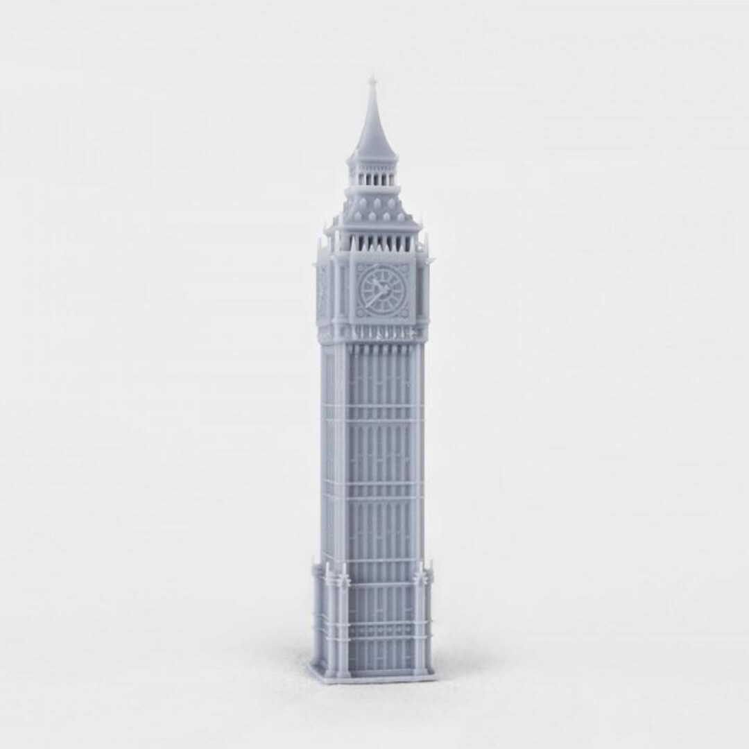 Big Ben Miniature Clock Tower London – Unpainted 12K Resin Miniature of ...