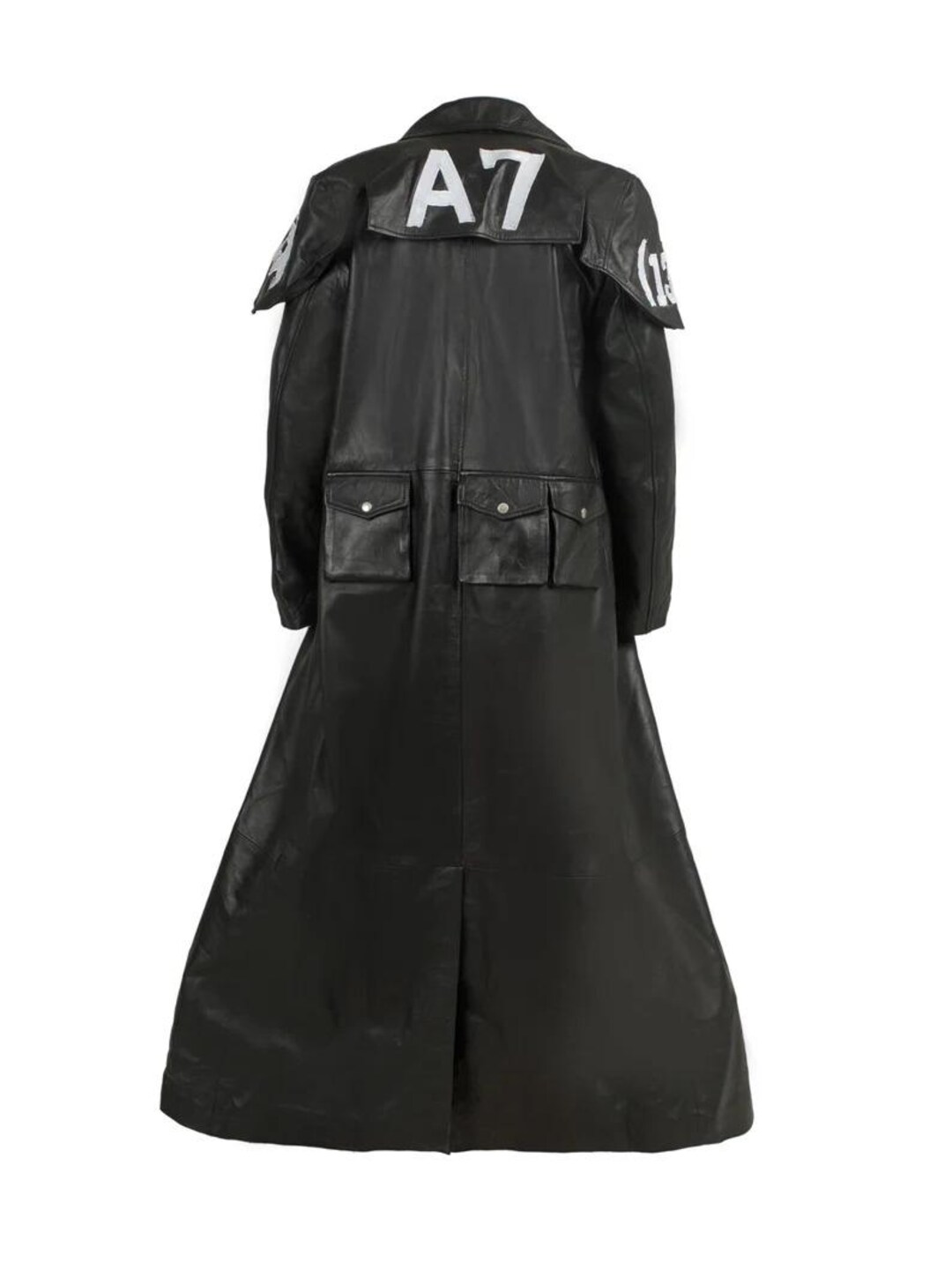 New Vegas NCR Ranger A7 Black Duster Long Black Leather Coat Fallout ...