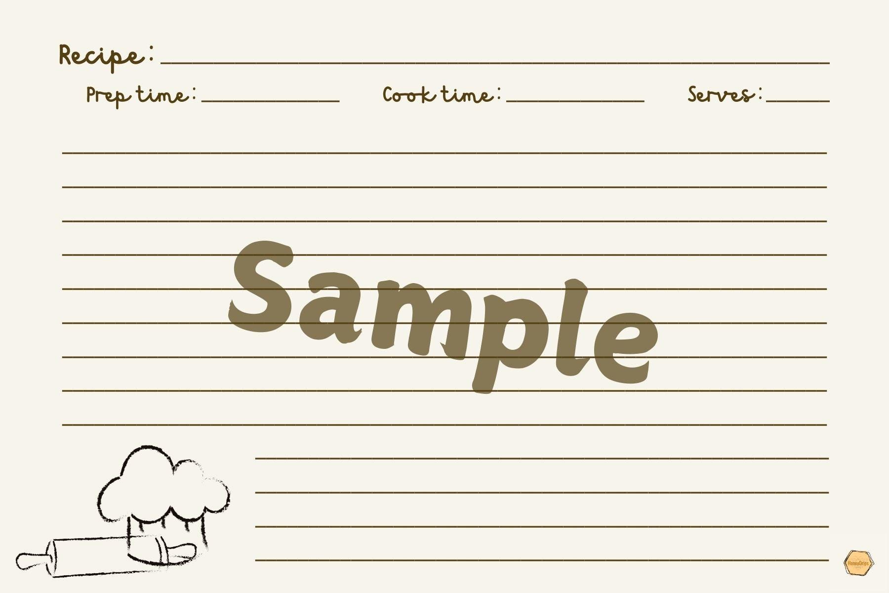 4x6 Recipe Cards | Blank Recipe Cards | Printable Recipe Cards | Recipe ...