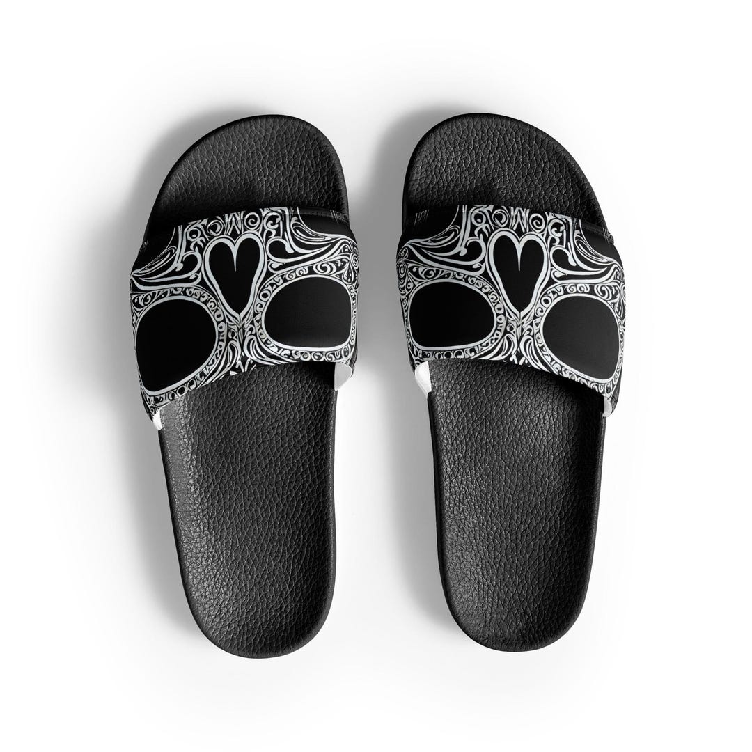 Skull Mens Slides - Etsy