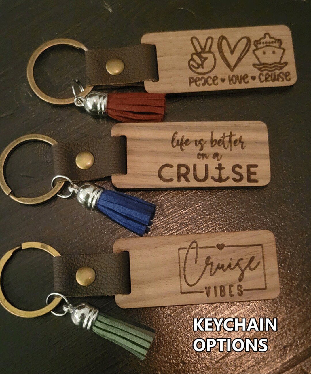 Keychains With Tassel - Cruising Cruises - Etsy
