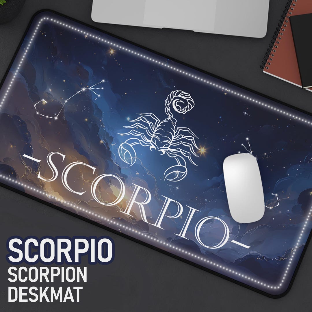 Scorpio Desk Mat: Hand-drawn Star Constellation Mousepad - Etsy