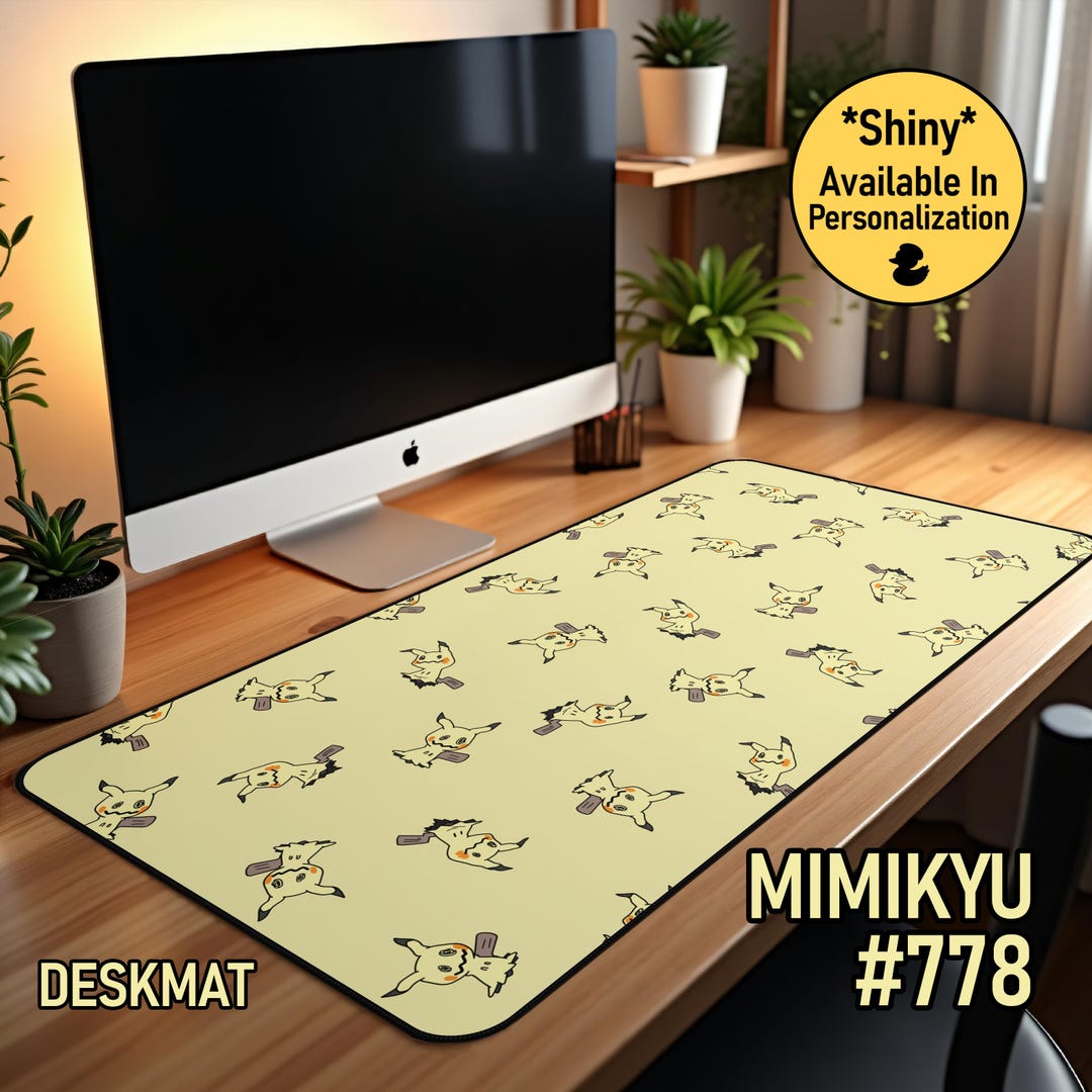 Mimikyu Desk Mat: Hand-drawn TCG Gamer Mousepad - Etsy