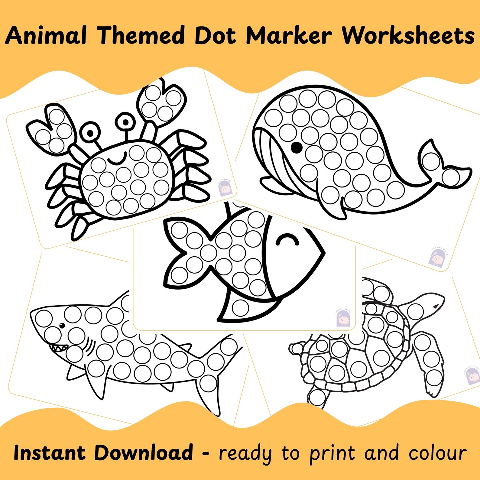 Printable Animal Dot Marker Worksheets: Fine Motor Skills Activity ...