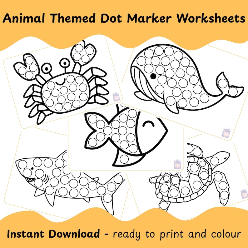 Printable Animal Dot Marker Worksheets: Fine Motor Skills Activity ...