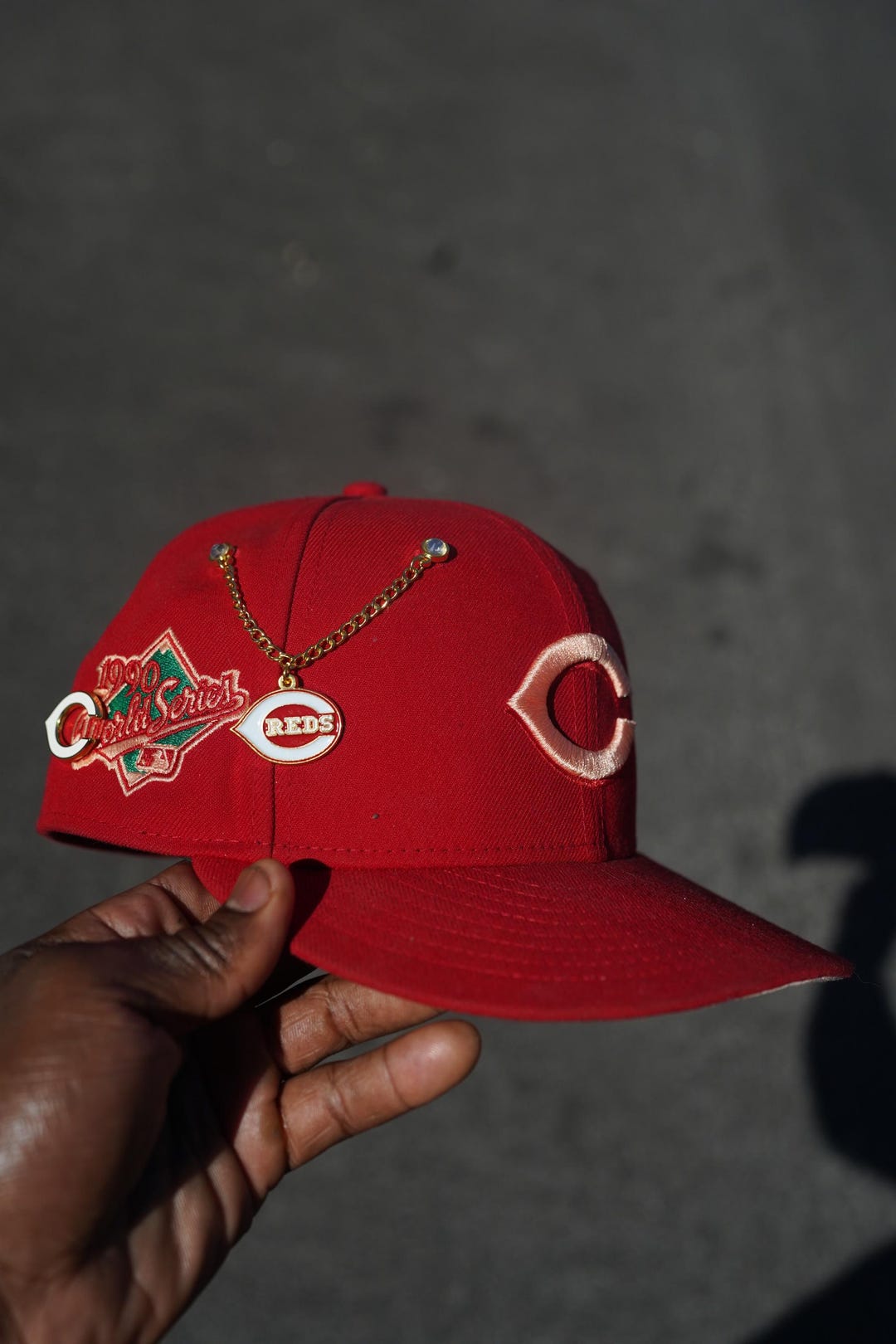 Cincinnati Reds Hat Pin and Hat Chain for Fitted Hats - Etsy