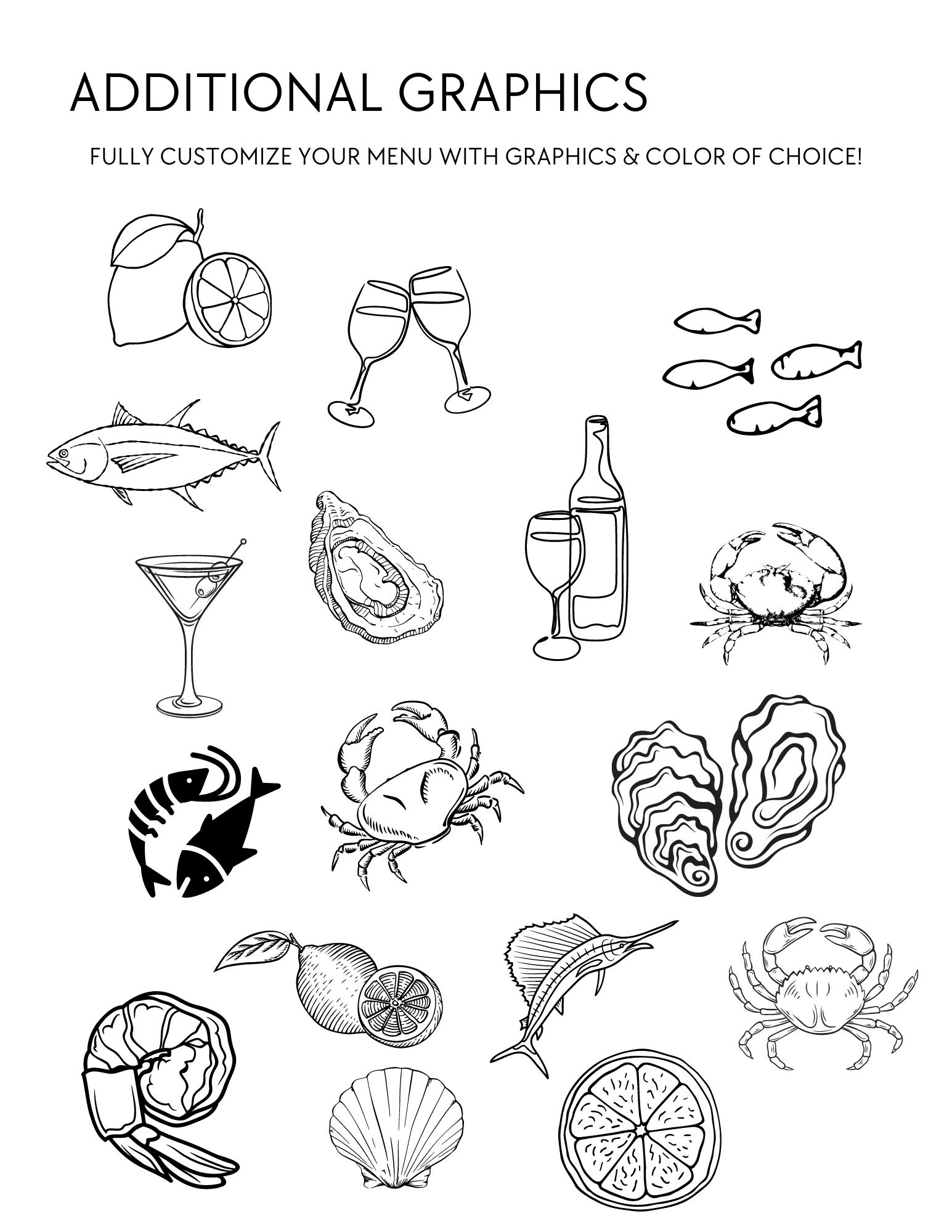 Coastal Dinner Menu Template, Wedding Menu Template, Coastal Wedding ...