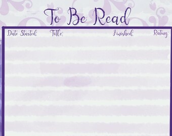 To Be Read Sometime PDF Printable - Etsy