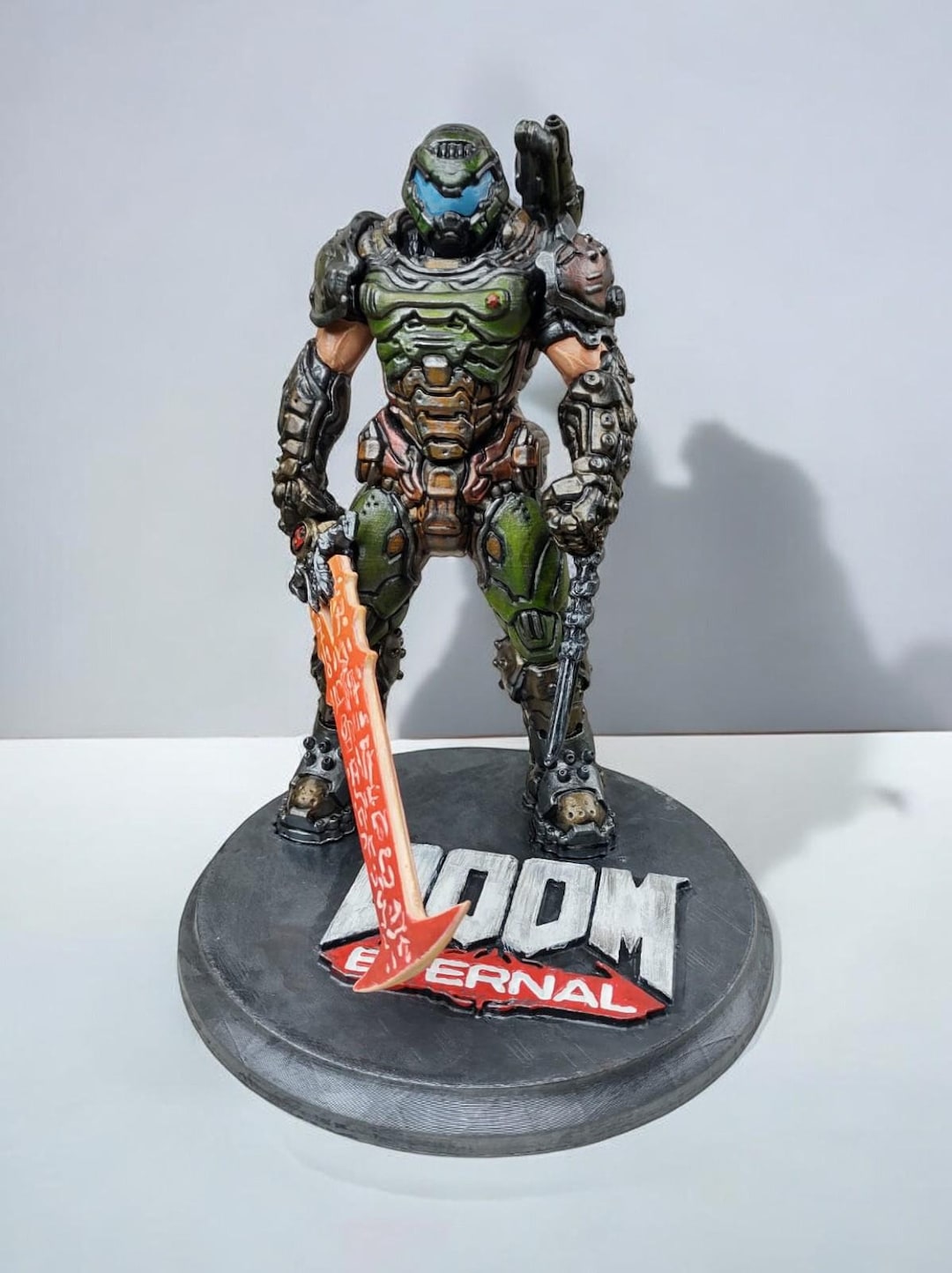 DOOM Slayer Figure, 3D Printed Fanart, Airbrush Painted, Action Figure ...