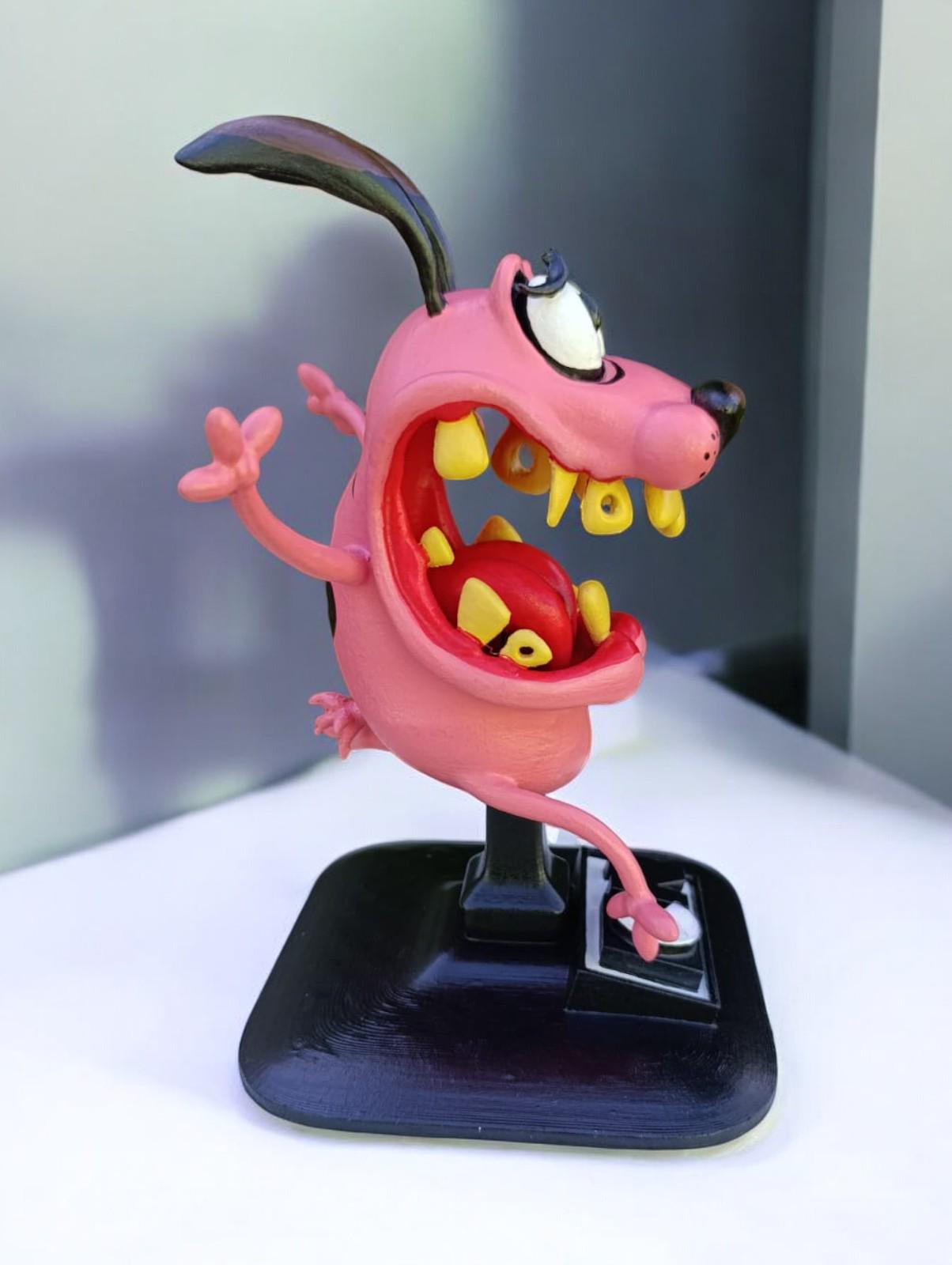 Courage the Cowardly Dog Figure, 3D Print Fanart, Airbrush Painted ...
