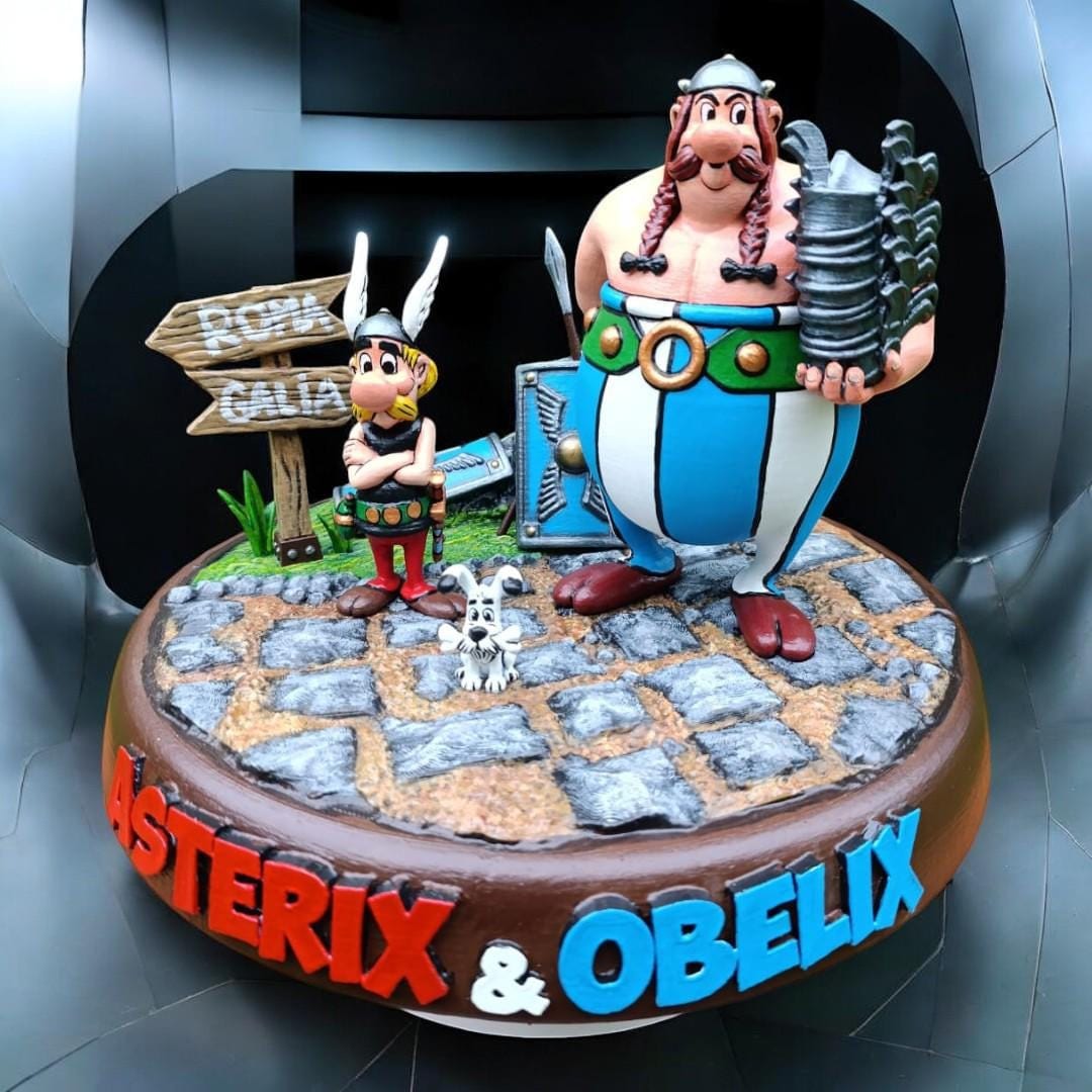 Asterix and Obelix Fanart Figure, 3D Print, Airbrush Painted ...