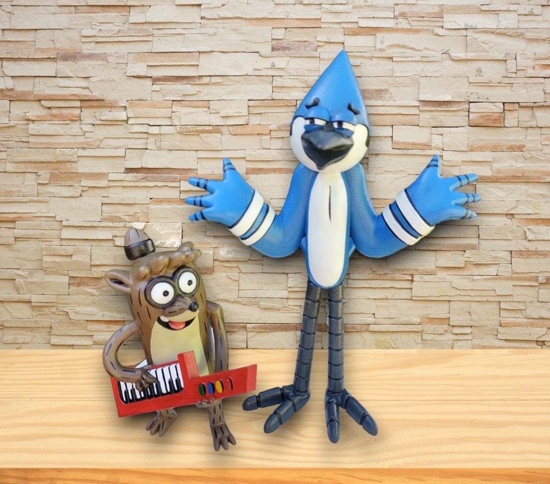 Figura Mordecai Y Rigby, Fanart Impresión 3D, Pintada Con Aerógrafo ...