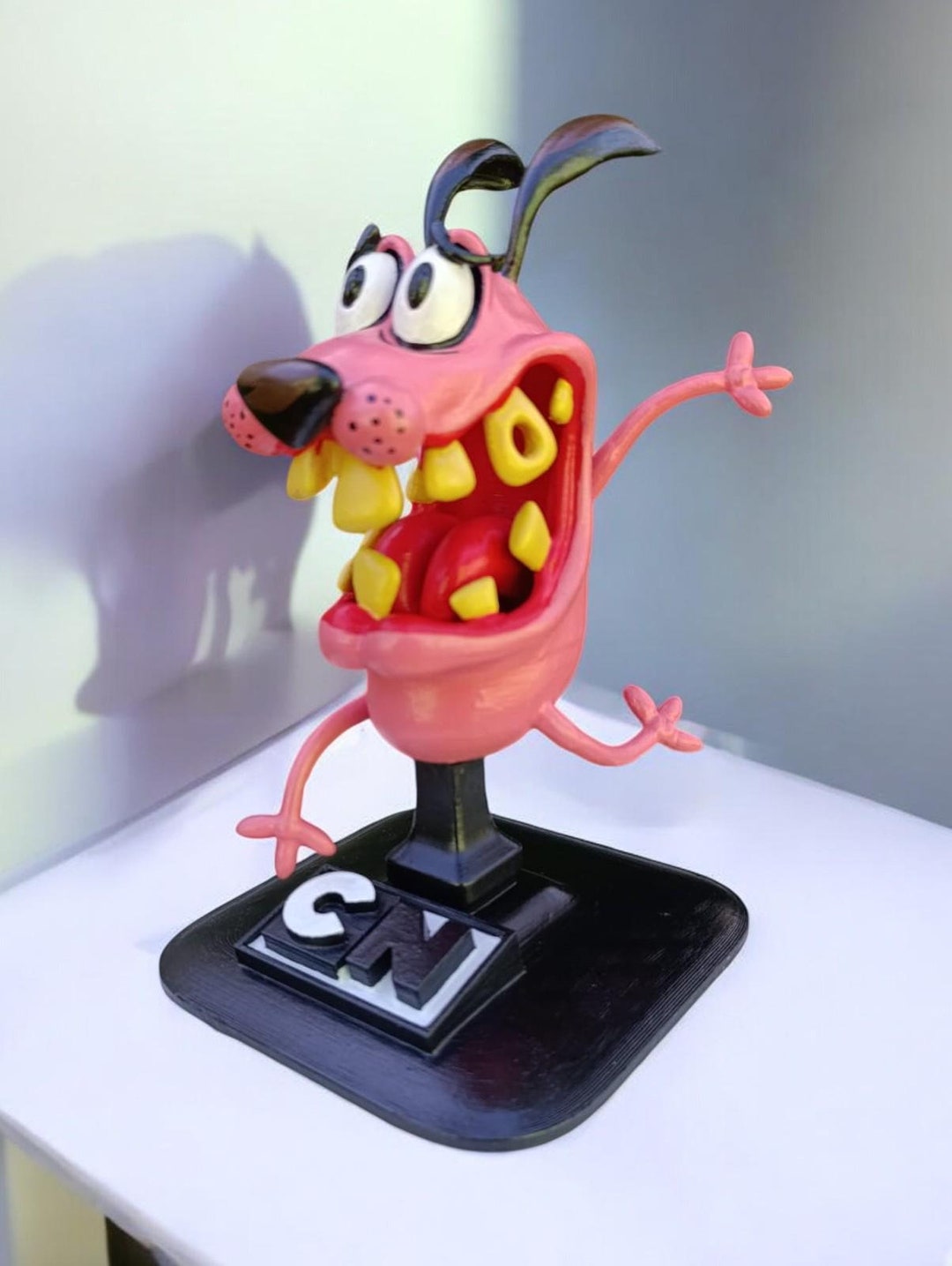 Courage the Cowardly Dog Figure, 3D Print Fanart, Airbrush Painted ...