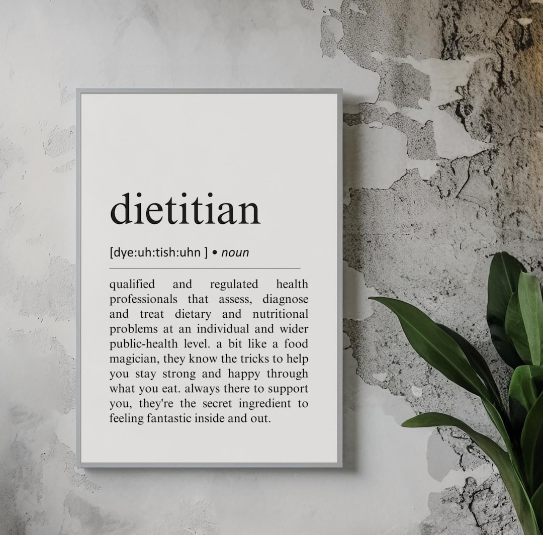 Dietitian Definition Print, Dietitian Gift, Dietitian Digital Download ...